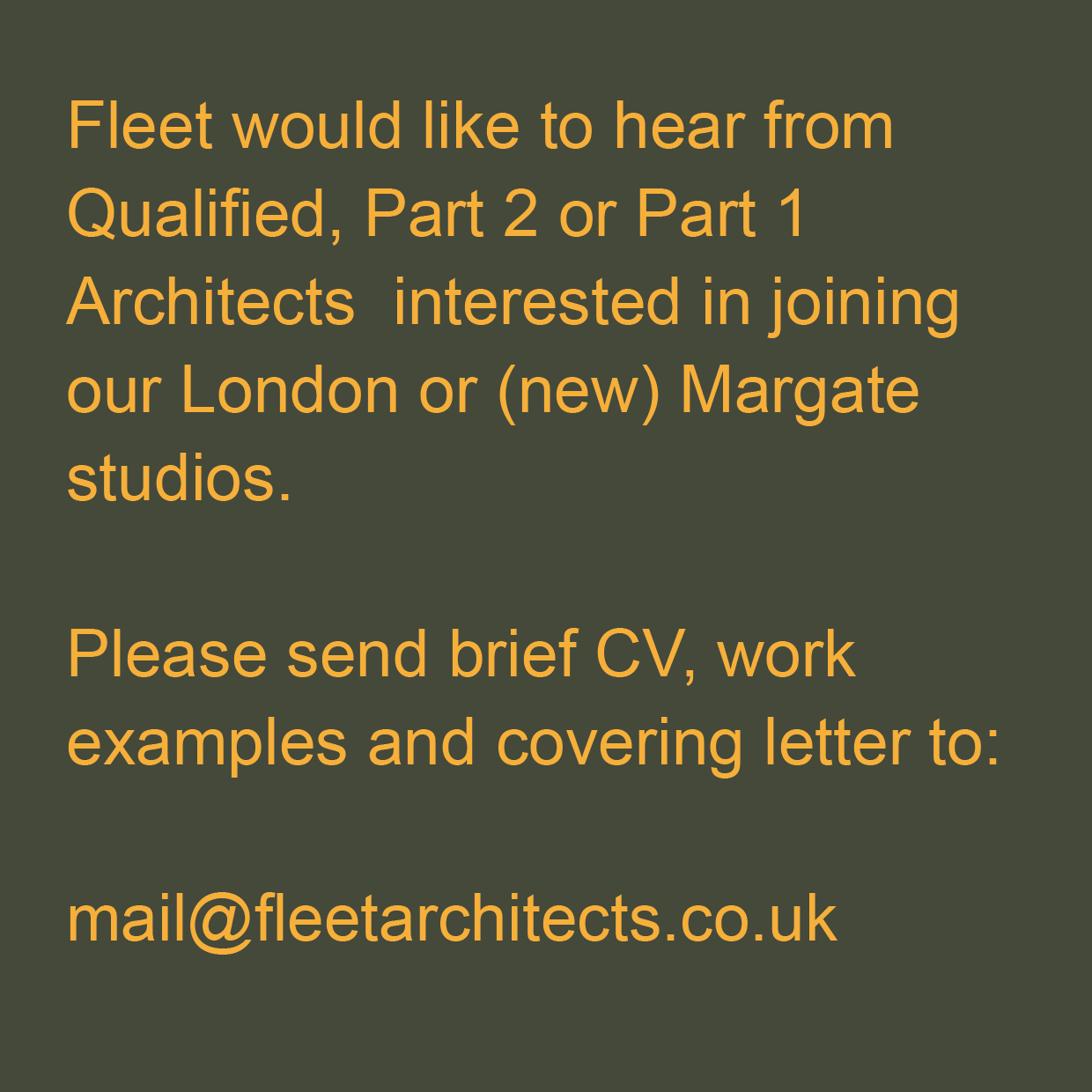 Fleet Architects Join Our Team! - Fleet Architects
